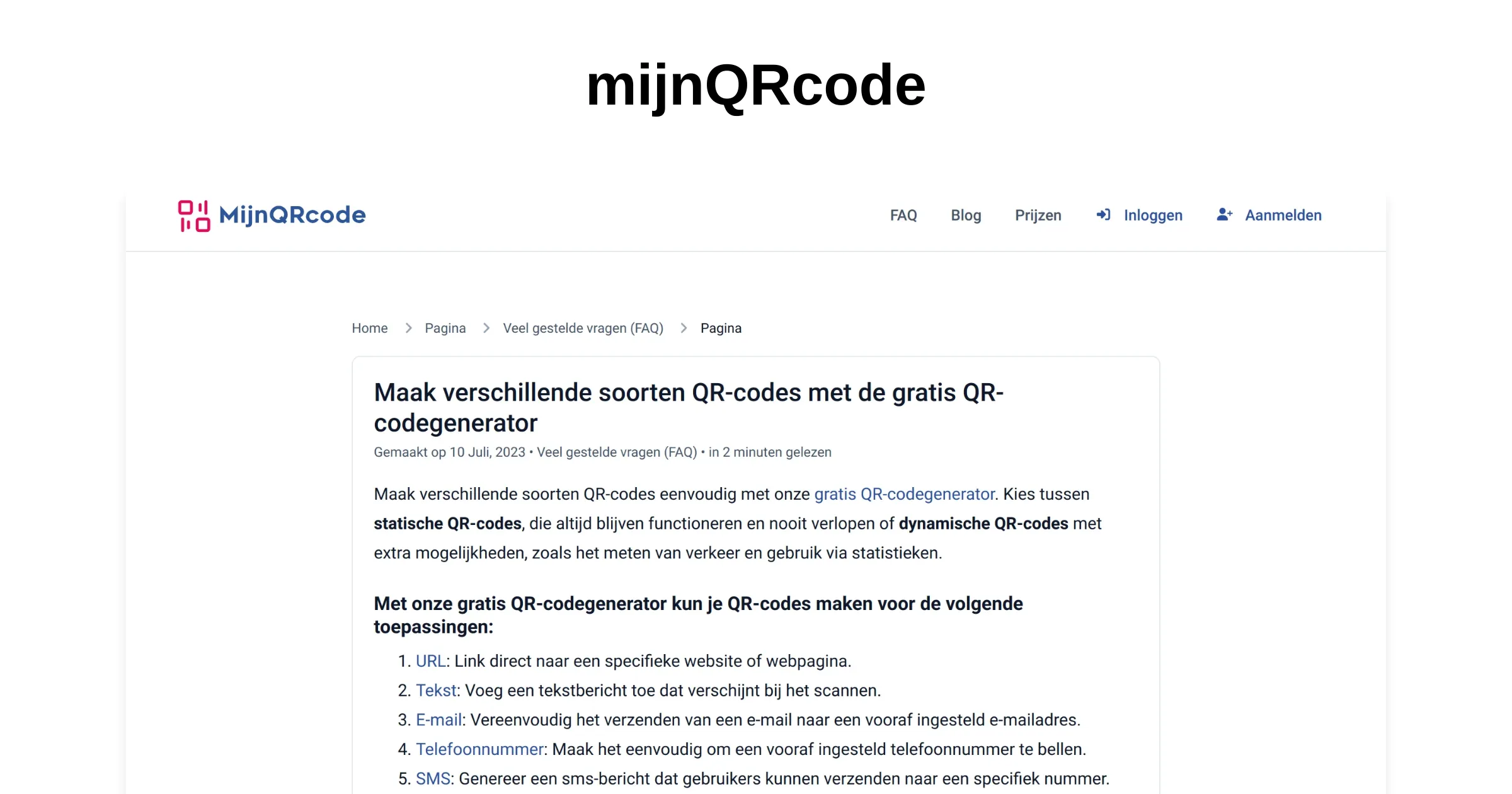 Maak verschillende soorten QR-codes met de gratis QR-codegenerator